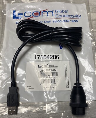 L-COM CONNECTOR CABLE WPUSBAX-2M USB, 2M (NEW) | eBay