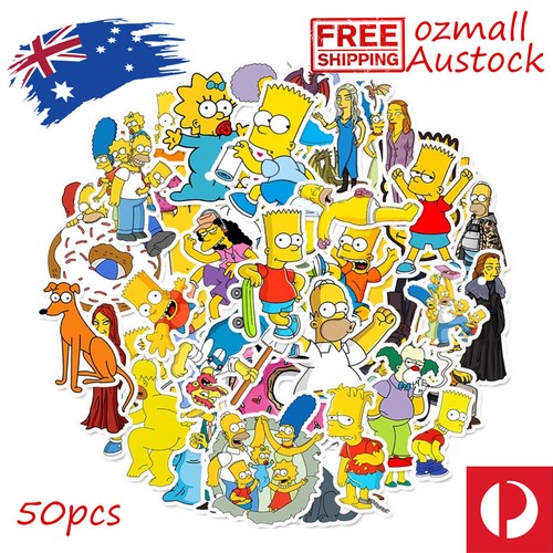 50pcs Funny Simpsons Stickers Cartoon TV Vinyl Decal Bomb Car ...