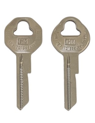 2 OEM KEY BLANKS 1936-56 Buick Century Convertible ALL LOCKS B10 B11 ...