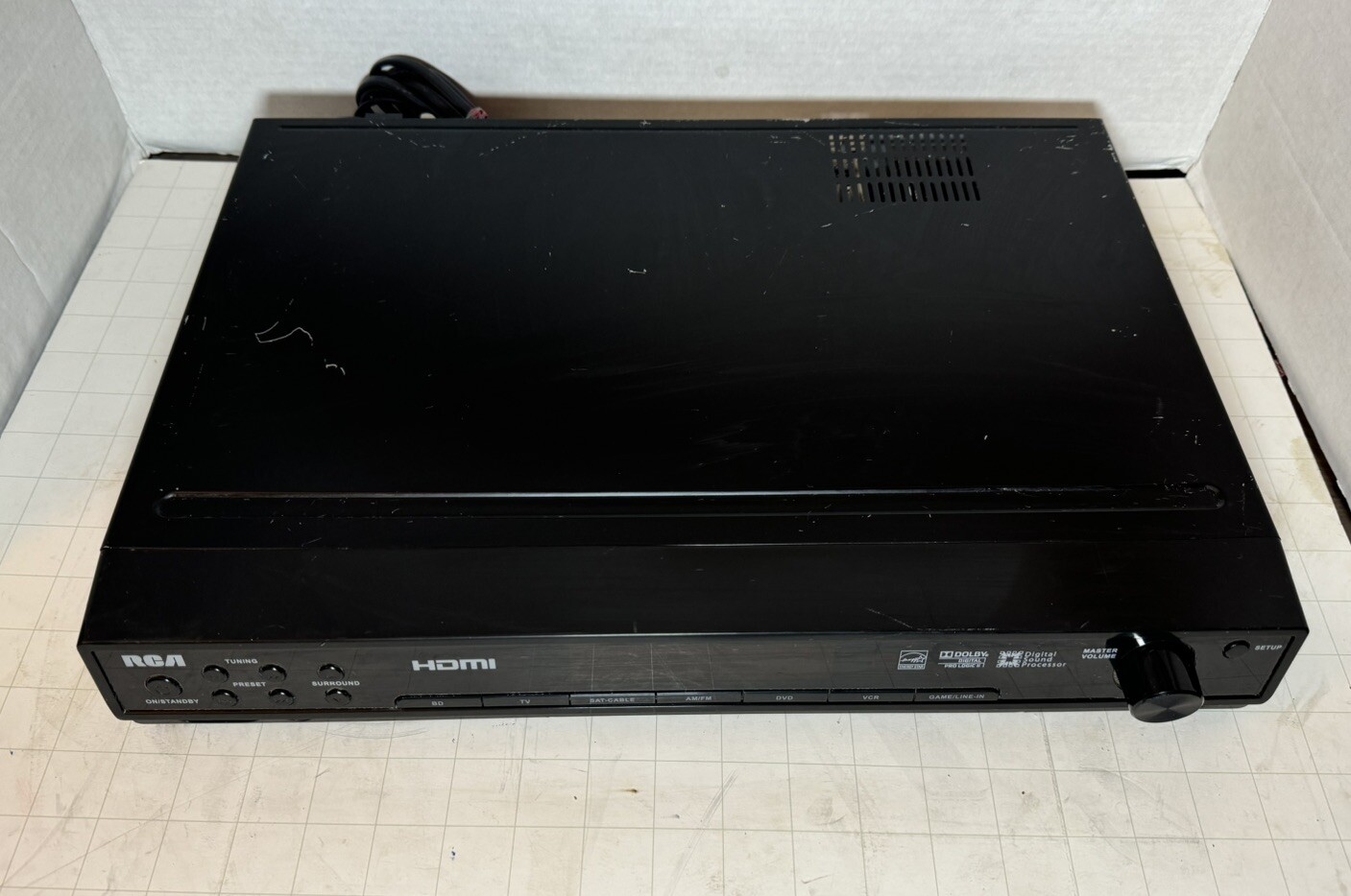 RCA RT2906 Digital Sound P AV Receiver 5.1 HDMI Analog AM/FM 1/4" Input ...