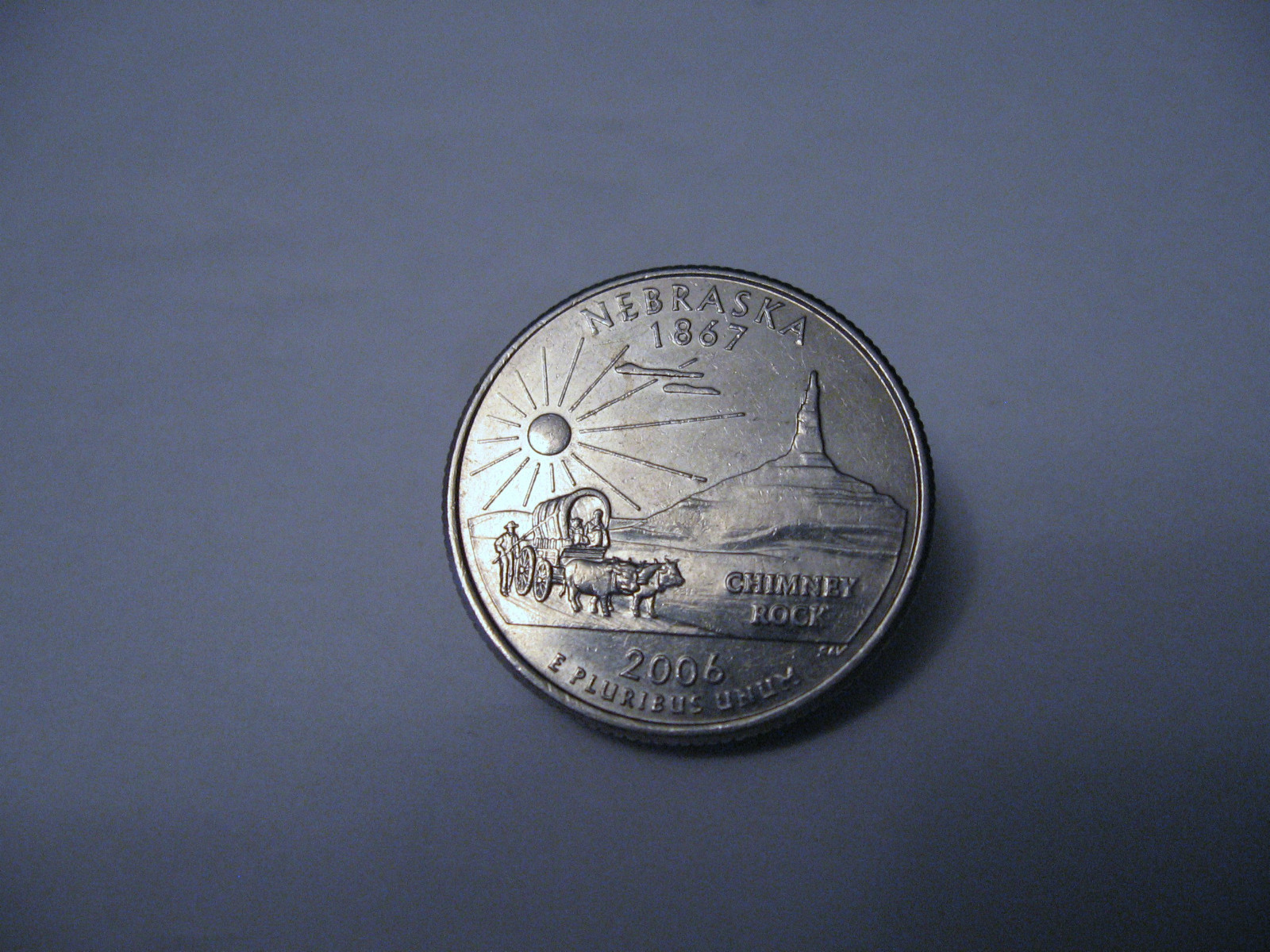 2006 Nebraska State 1867 Chimney Rock P Mark USA Quarter Dollar 25 Cent ...