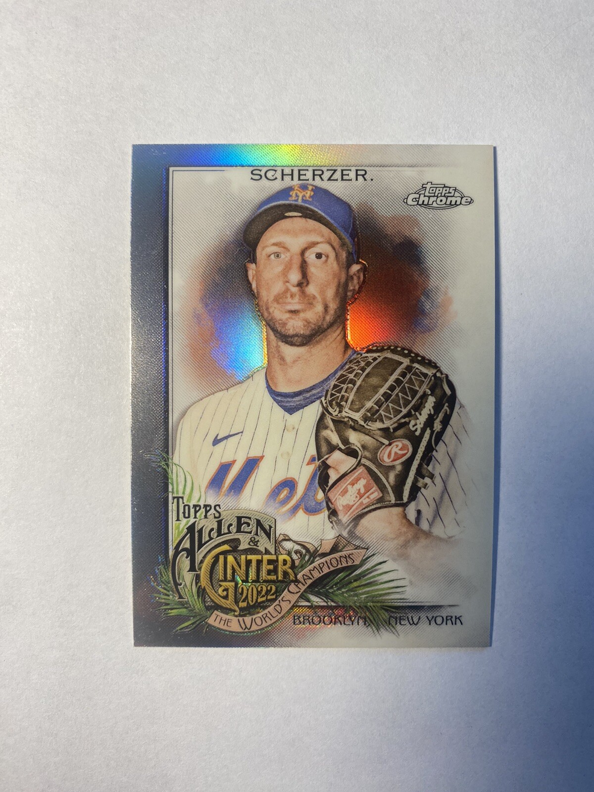 2022 Topps Chrome Allen & Ginter Max Scherzer Refractor Card No. 132 ...