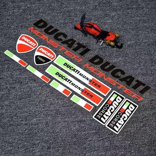 Motorcycle Reflective Emblem Decals for Ducati Racing Bike Fairing ...