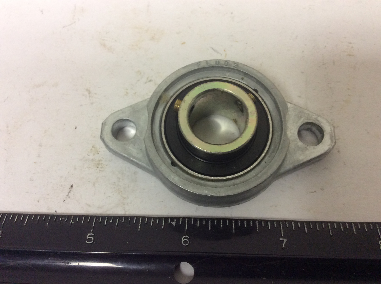 Koyo FL002 Flange Bearing, 2 Bolt, 15MM Bore, SU002 Bearing, Eccentric ...
