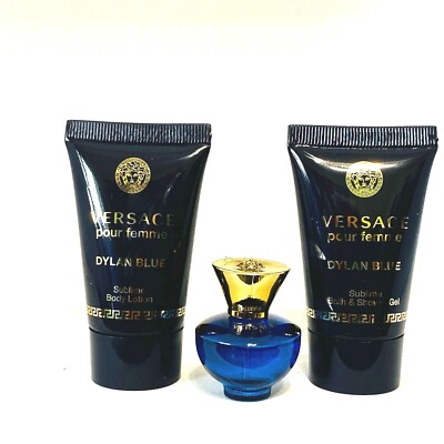 Versace Dylan Blue women 3PCs mini parfum set | eBay