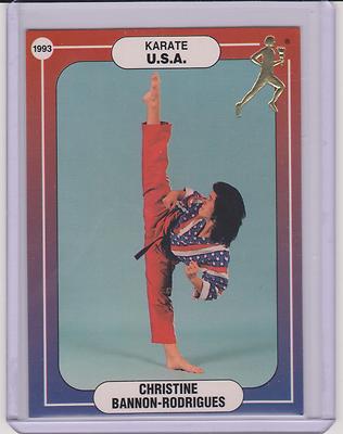 RARE 1992/93 ICCOA CHRISTINE BANNON RODRIGUES CARD #20 KARATE OLYMPICS ...