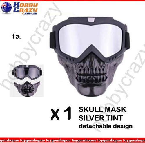 Tactical Toy Gun Mask Full Face Gel Blaster Skull Mask Vest Kit Protect ...