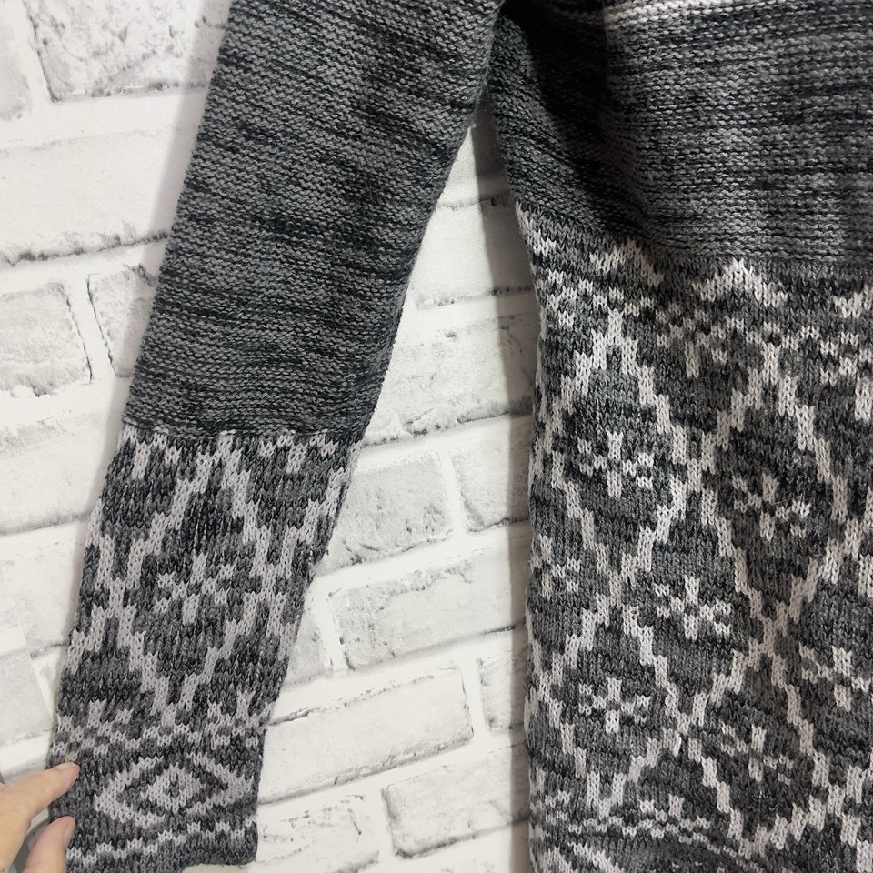 Women’s Allison Brittney Fringe Open Front Strip Aztec Print Cardigan ...