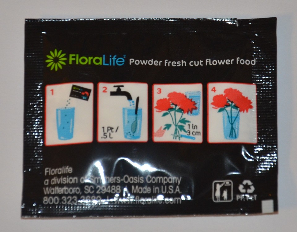 20 Pk Fresh cut Flowers Food Packets Floralife Clear formula Hydrate ...
