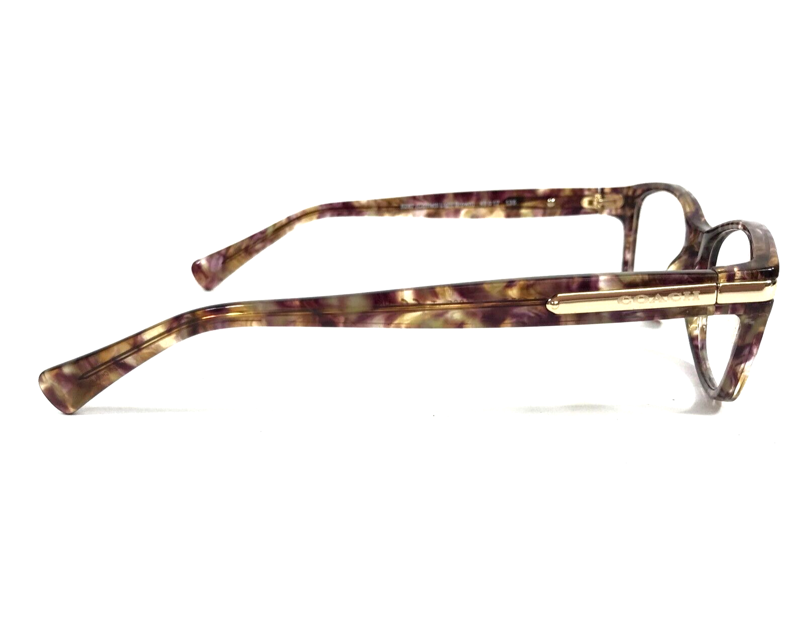 Coach Eyeglasses Frames HC6065 5287 Confetti Light Brown Gold Full Rim ...