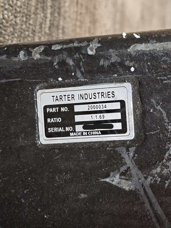 Tarter Industries Genuine Rotary Cutter Gearbox Heavy Duty 2000034 Ratio 1:1.69 | eBay