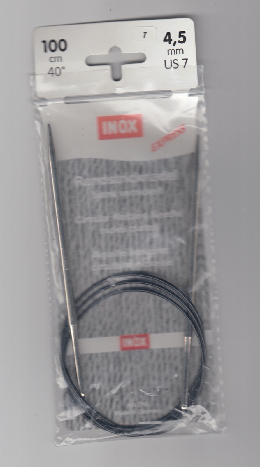 Inox Circular Knitting Needles 40" Long 100cm 4 5 MM Size US 7 for sale ...