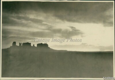 1925 Photo Sunset Behind Castle Mountain In New National Park Area ...