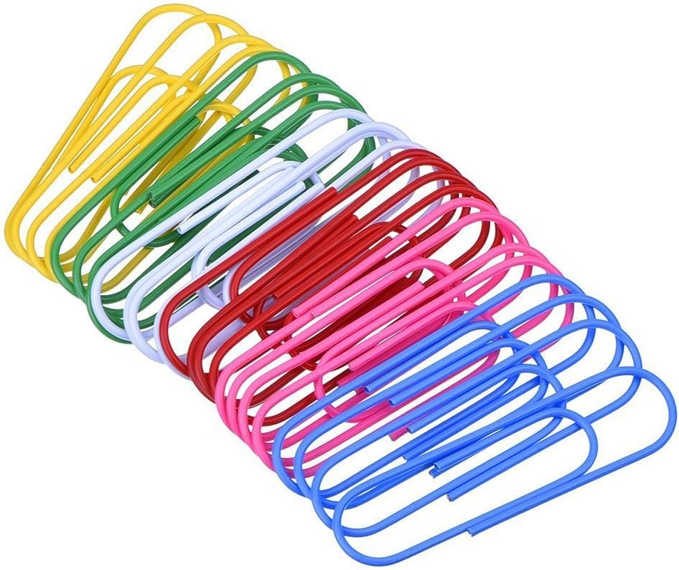 4 Inch Large Paper Clips,25 Pcs Jumbo Paper Clips Vinyl Coated Giant ...