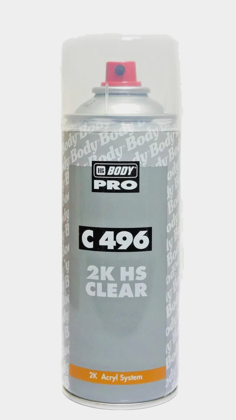 2K CLEAR SUPER GLOSS PAINT HS 400ML HB 496 AUTOMOTIVE AEROSOL SPRAY CAN ...