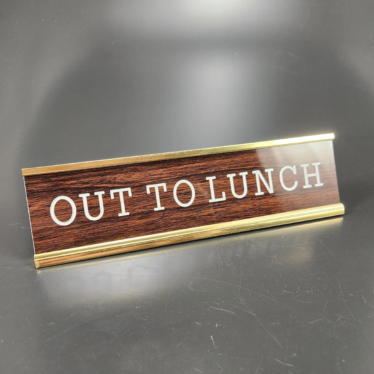 Out To Lunch Sign For Desk