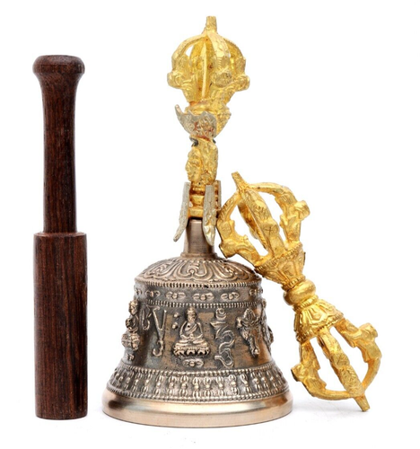 Tibetan Bell and Dorje set-6 inches tall Bell-Handmade-Tibetan Bell ...