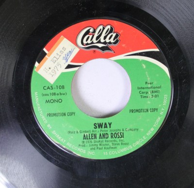Pop Promo 45 Allen And Rossi - Sway / Sway On Calla | eBay Australia
