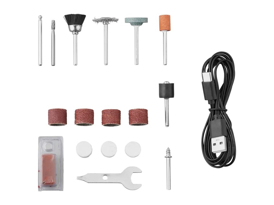 Parkside 4V Cordless Rotary Tool With Accessories & USB-C Charging ...