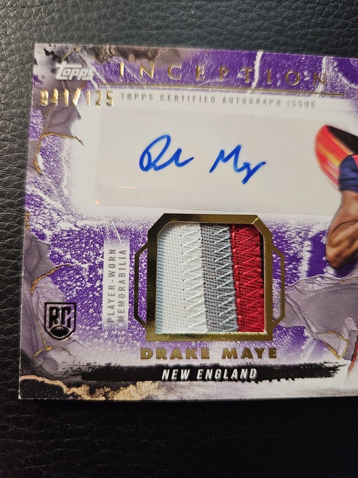 2024 Topps Inception DRAKE MAYE Provenance Patch Auto Purple /125 RC ...