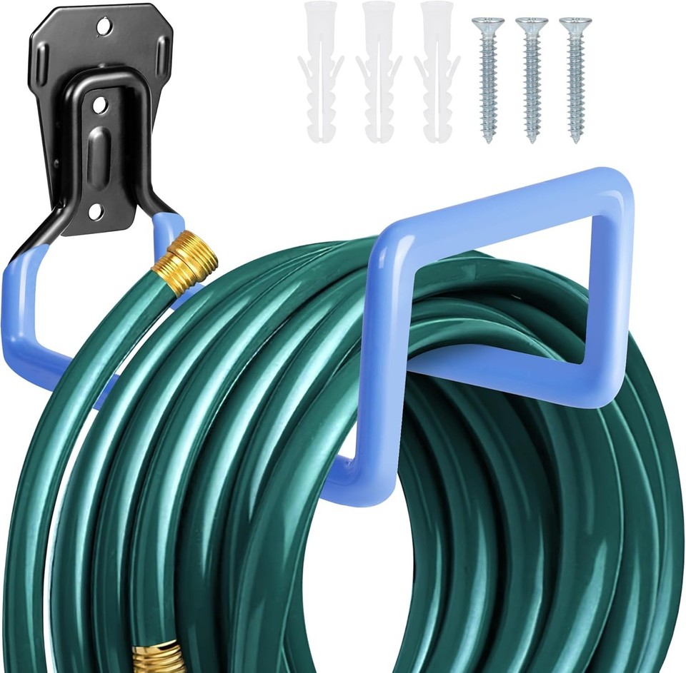 2PCS Hose Hanger Wall Mount - Metal Garden Storage Water 2pc Blue | eBay