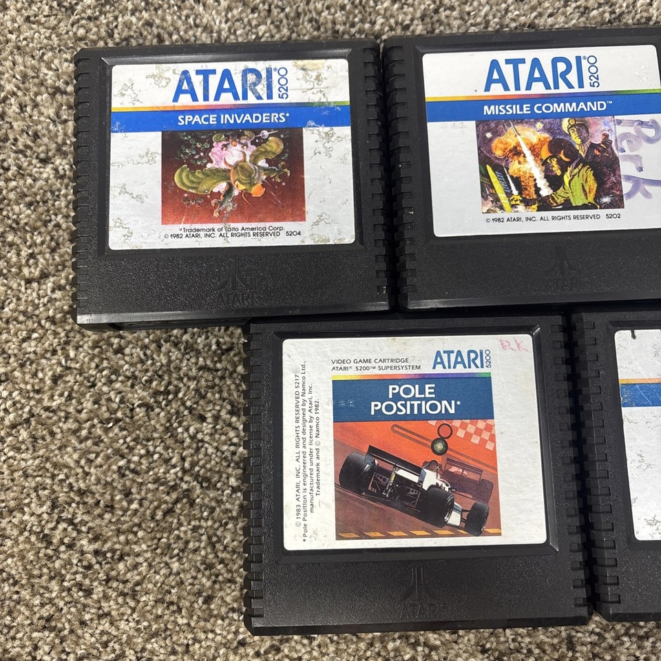 Vintage Atari 5200 Game Lot of 5 Tested And Working Atari 5200 Classics ...