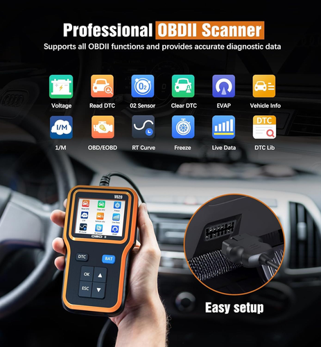 OBD2 Scanner with Upgrade Battery Tester - Diagnostic Tool for Cars ...