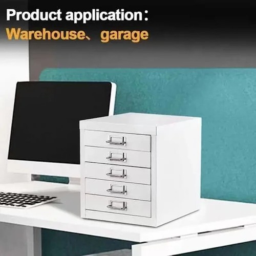 Generic~5 Drawer Steel Desktop Multidrawer Storage Organizer Cabinet ...