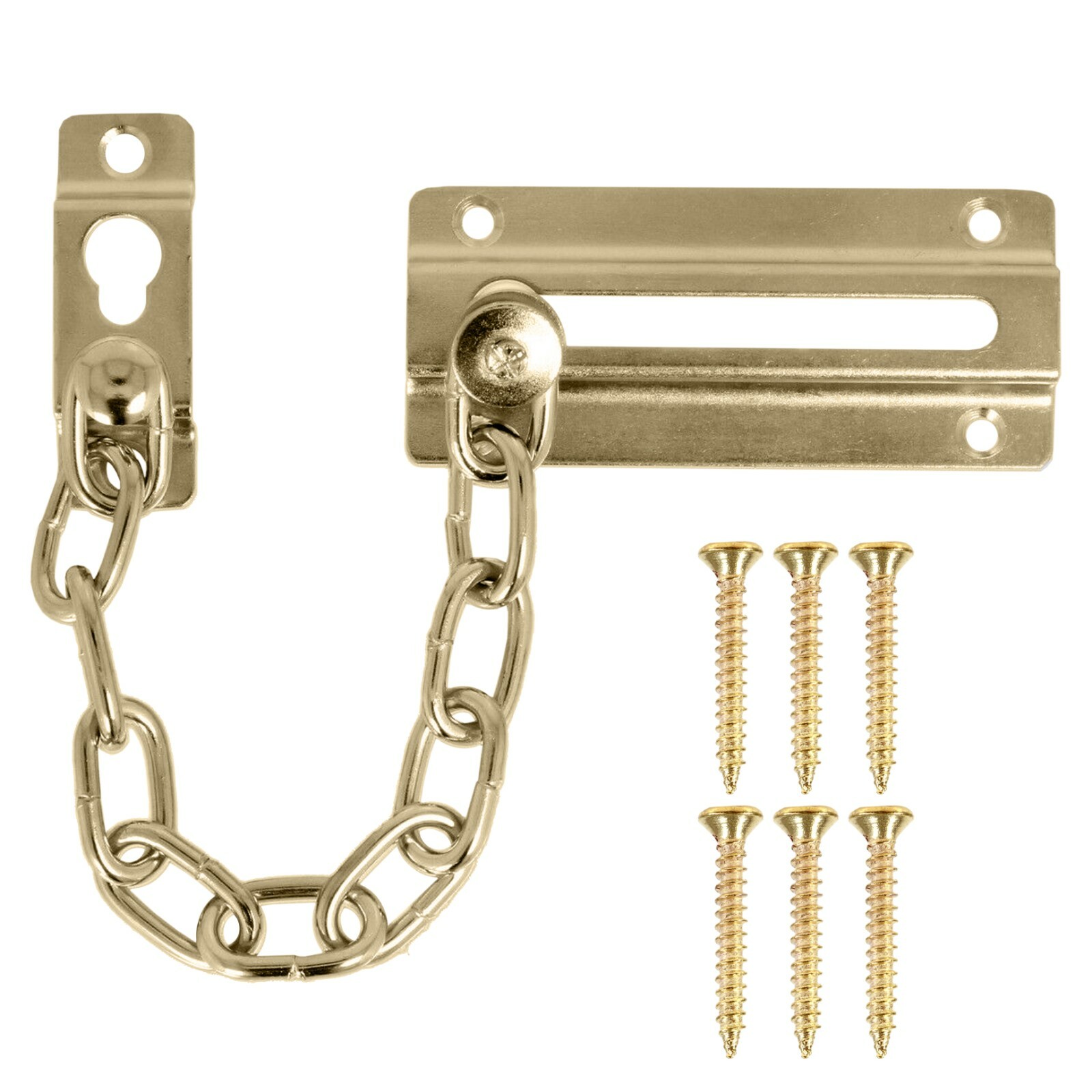 CHAIN SLIDE LOCK Front Door Metal Security Catch Restrictor Safety ...