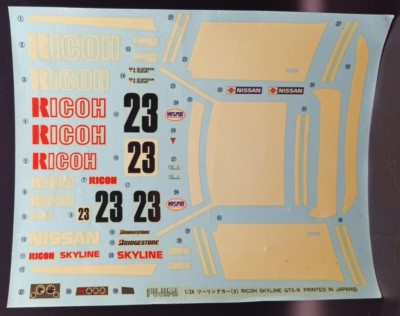 Fujimi | No. ? | 1:25 Nissan Ricoh Skyline GTS-R Decals | eBay