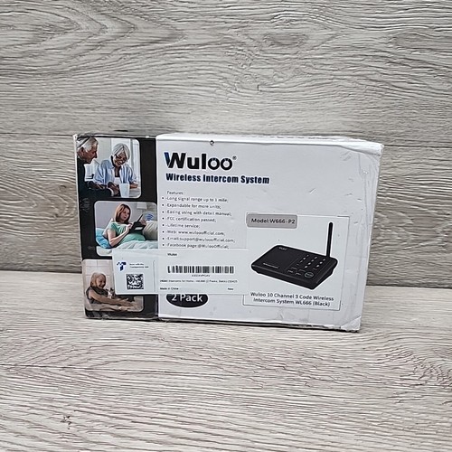 Wuloo Wireless 1 Mile Range Home Intercom System 2 Pack W666-P2 Multi ...