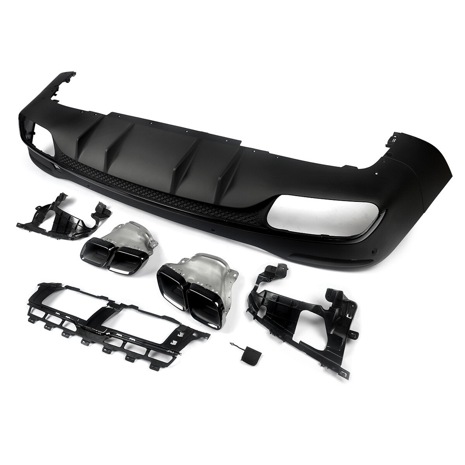 GLE63 Style Rear Diffuser+Tailpipes New Fit For Benz W167 GLE Sport ...
