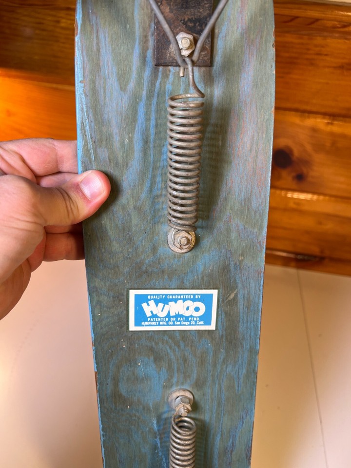 RARE 1960s HUMCO Surfer Skateboard Wood Wooden Metal Wheels San Diego ...