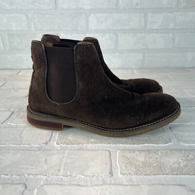 Clarks Chelsea Boots Mens Size 7 M Brown Suede Leather Slip On Round ...