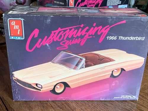 AMT 1/25 SCALE 1966 THUNDERBIRD MODEL KIT”CUSTOMIZING SERIES”OPEN BOX ...