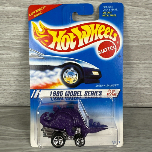 Hot Wheels 1995 Mattel Model Series #4 Speed-A-Saurus Purple Dinosaur ...