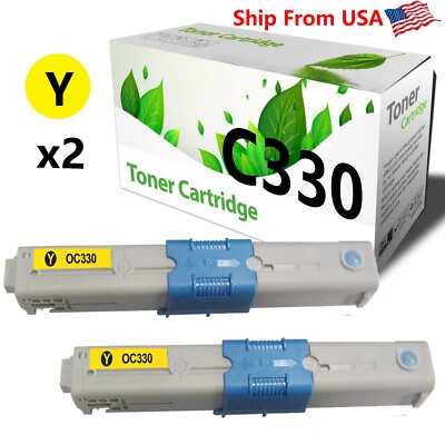 2PK C330DN C330 Yellow Toner Cartridge Fit For C530DN C510DN MC562W ...