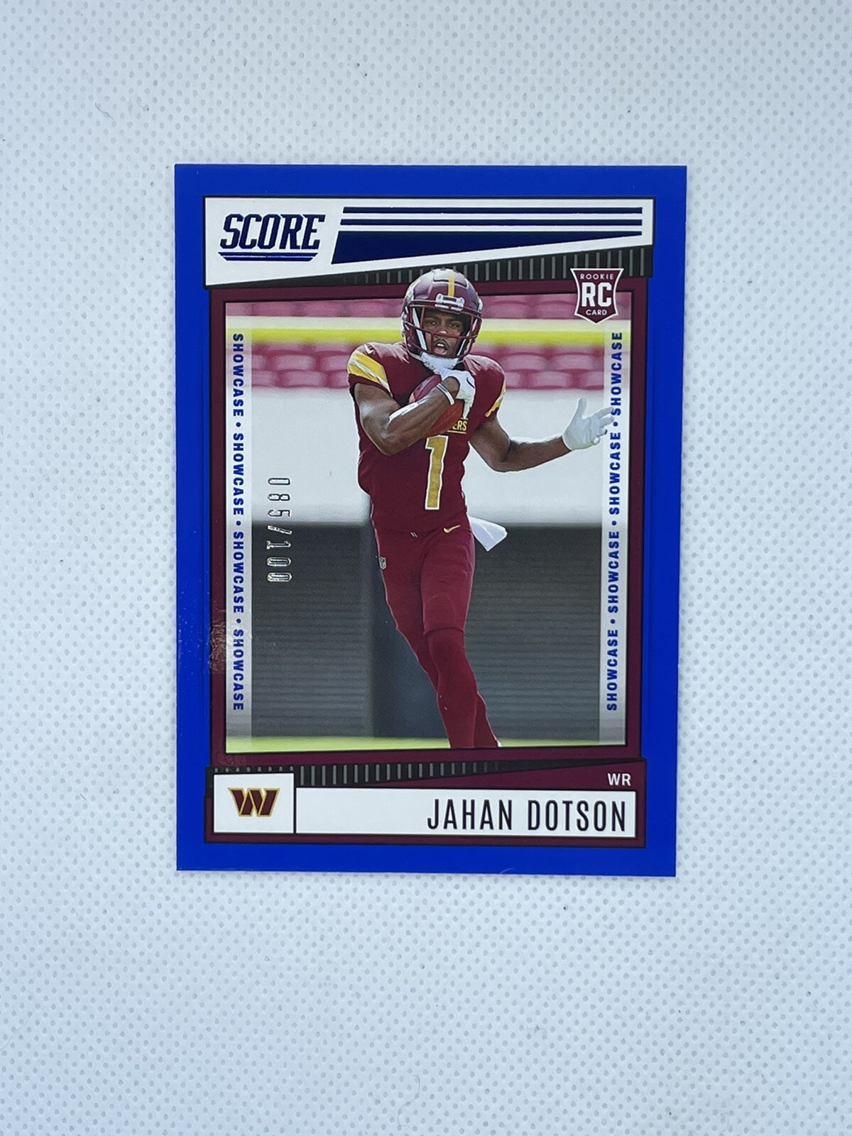 2022 Panini Score Jahan Dotson RC Blue /100 Commanders Showcase SP | eBay