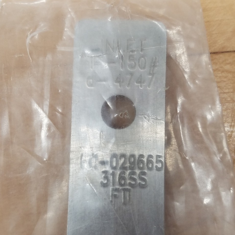 Fluidic Techniques Orifice Plate, Inlet 1" 150 Class .4747" Bore, 316SS ...