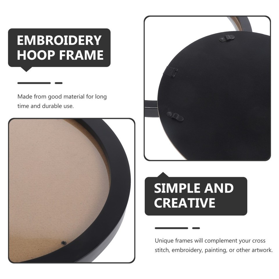 Embroidery Display Frame Circle Round Picture Frame Wall Picture Frame ...