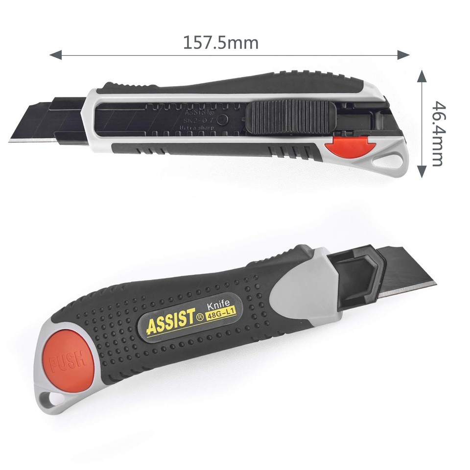 Box Cutter Heavy Duty, 18mm Retractable Razor Utility Knife, With 10 ...