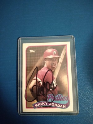 1989 Topps #358 Ricky Jordan Philadelphia Phillies Signed Card ...