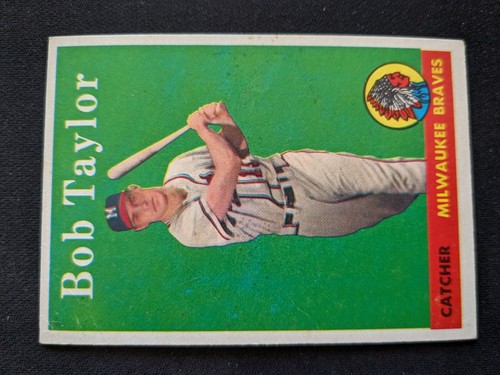 1958 Topps Baseball Card # 164 Bob Taylor - Milwaukee Braves RC (VG) | eBay