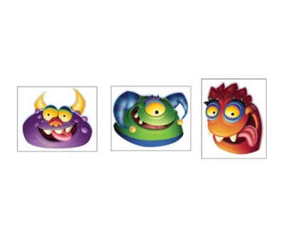 Monster Party Favour Tattoos 24pk Temporary - "Monster Mania" Party ...