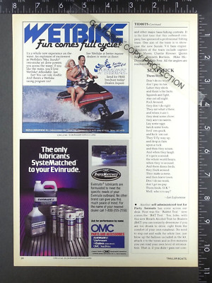 1986 ADVERTISEMENT for Wetco WetBike with 798cc Suzuki 2 stroke jet ...