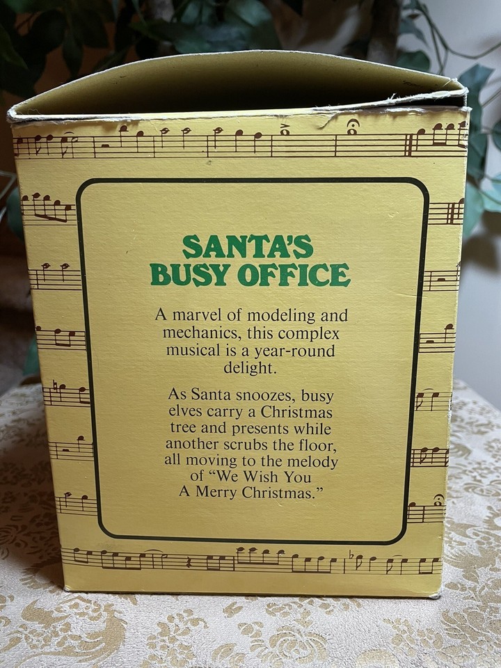 Enesco 1991 Santa’s Busy Office Animated Multi Action Music Box | eBay