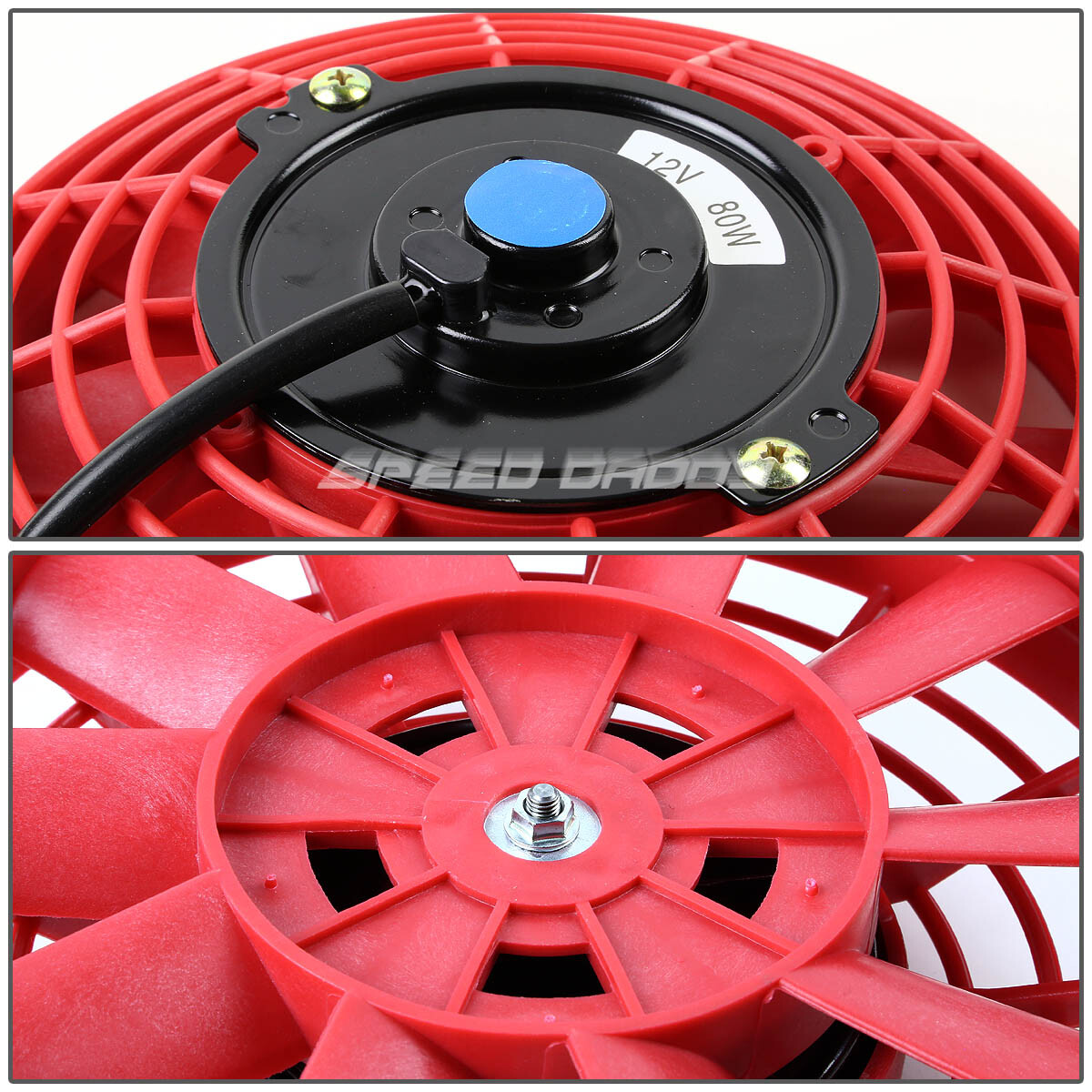 3-ROW ALUMINUM RADIATOR+2X 9" FAN RED FOR 87-06 JEEP WRANGLER YJ/TJ 2.4 ...