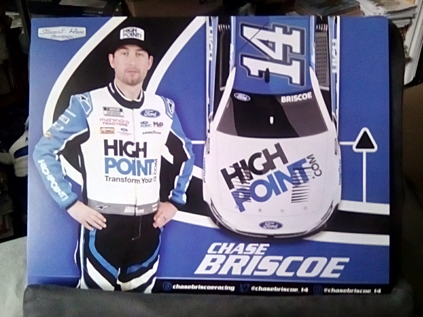 2023 CHASE BRISCOE #14 HIGH POINT NASCAR POSTCARD | eBay