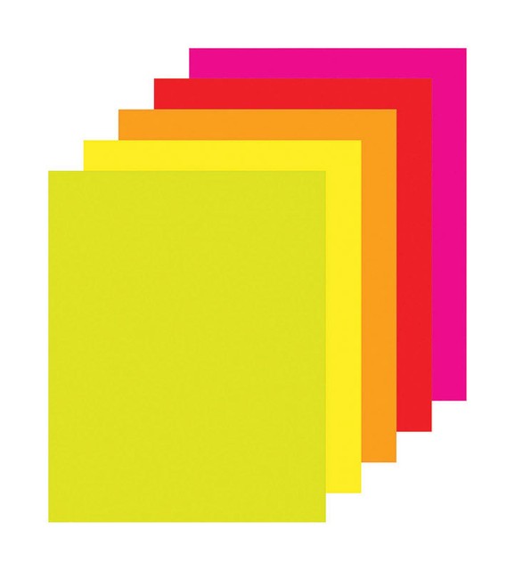 Office DEPOT 858385 Assortment Neon Color Paper Poster Board 11 L X 14 ...