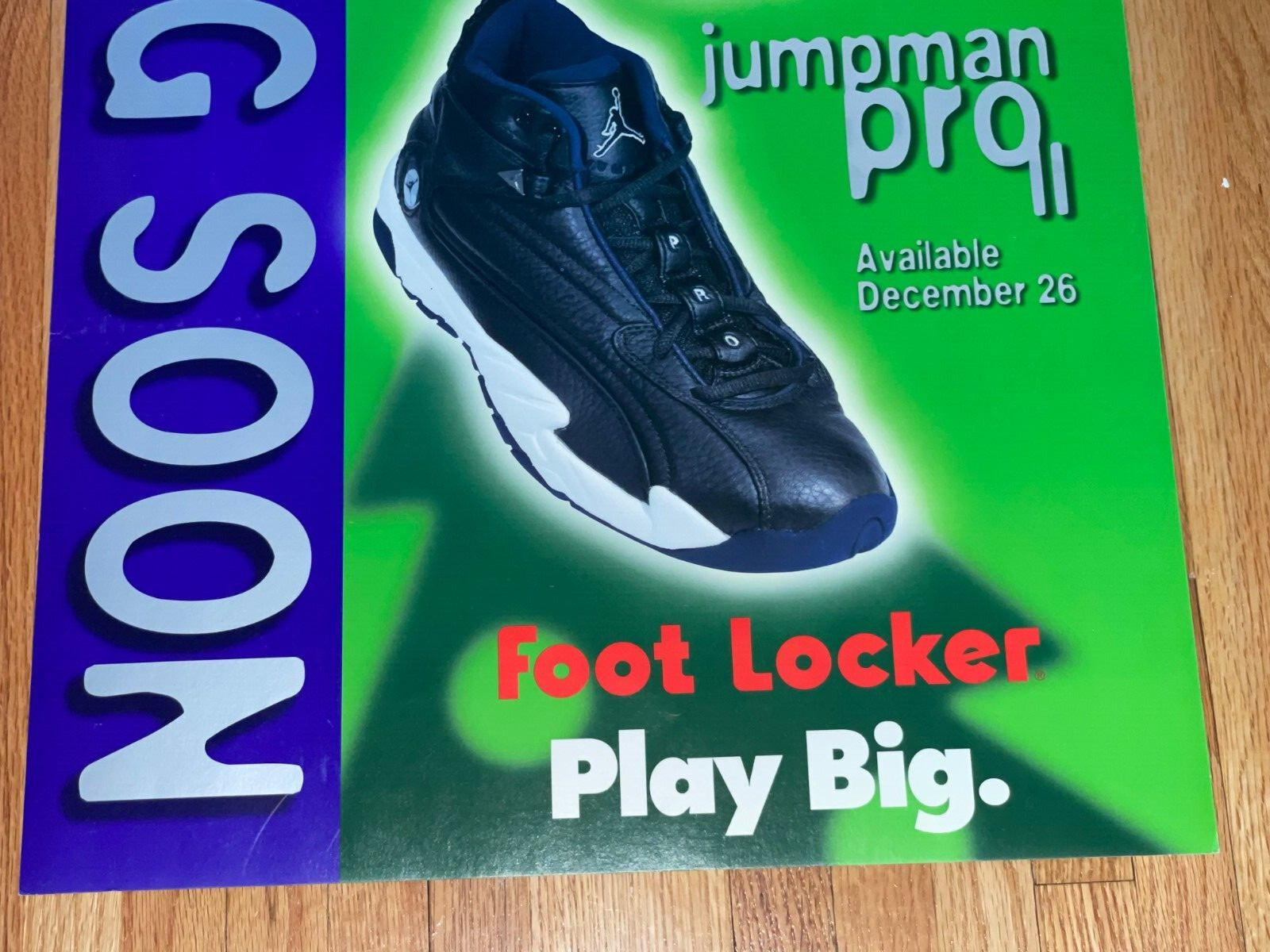 1990s Foot Locker Store AD Display Sign Nike Air Meta… - Gem